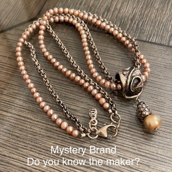 Vintage | Jewelry | Vintage Rm Pearl Sterling Silver Rolo Chain ...